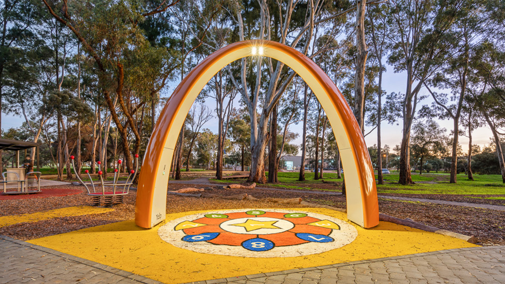 Lappset Sona Interactive dance and play arch installed in public ...