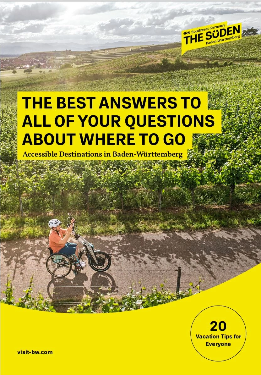 Cover of the English-language accessible destinations brochure